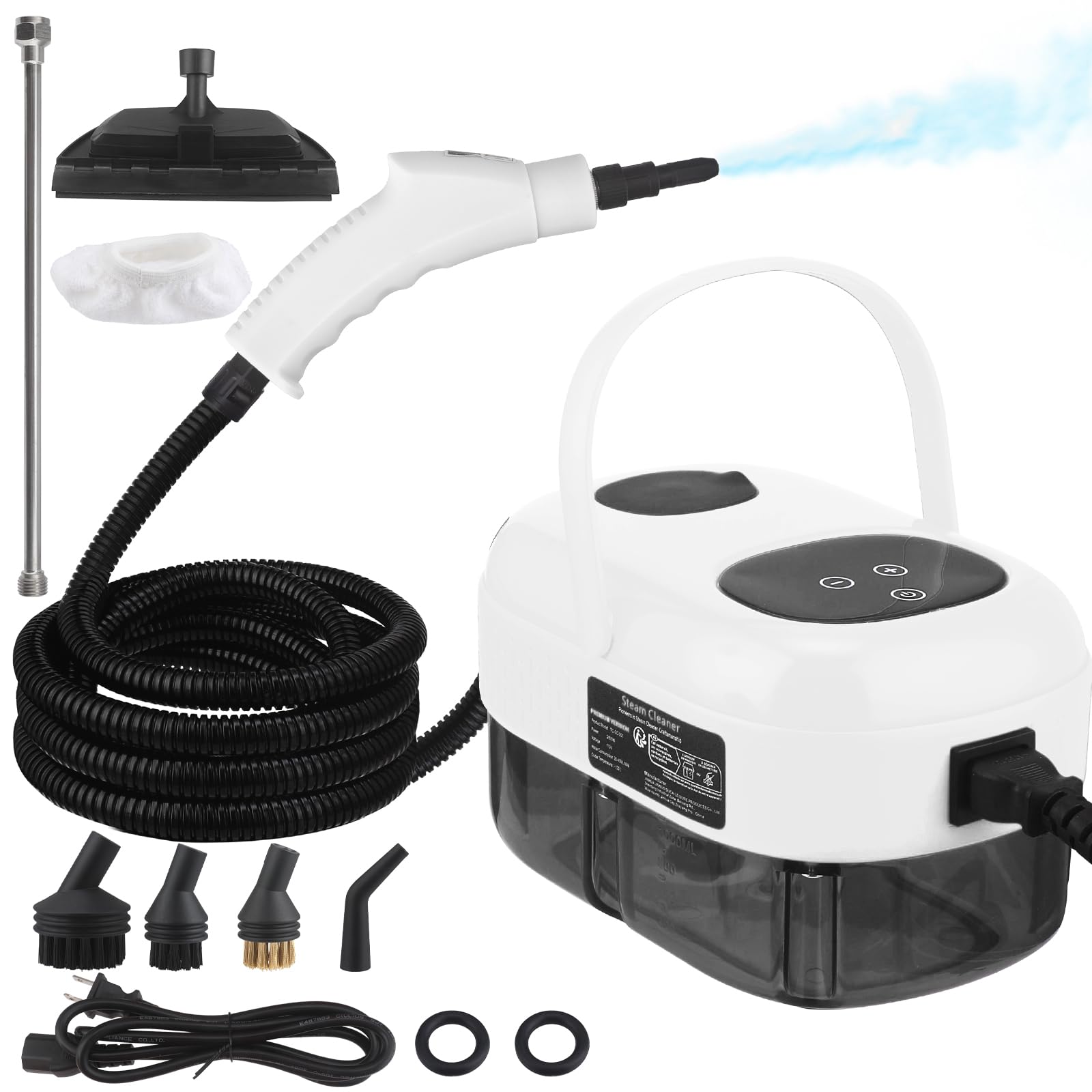Nettoyeur vapeur haute pression 2 500 W, chauffe rapide en 10 secondes ...