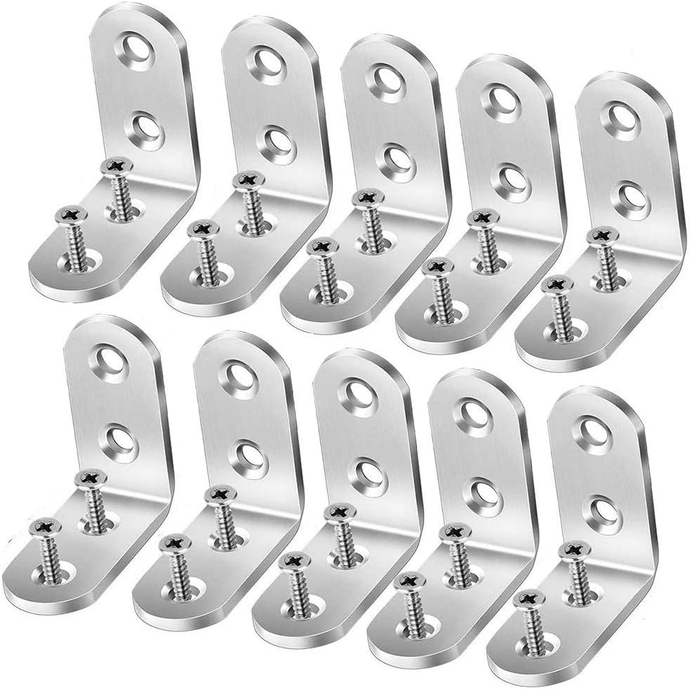 Soporte de esquina, 10 piezas de soporte de ángulo recto de 90 grados ...