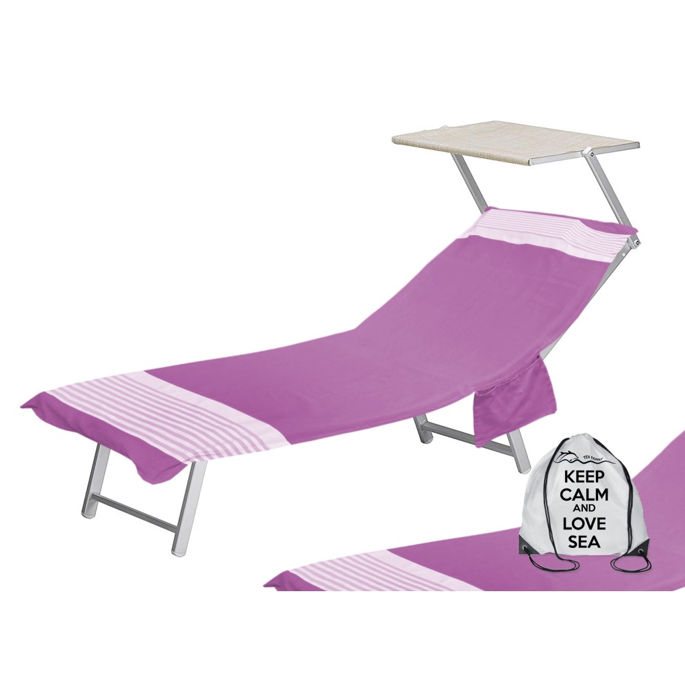 TOALLA DE PLAYA FOUTA ALVIN CAMA DE PLAYA DE ALGODÓN © FUCSIA CON ...