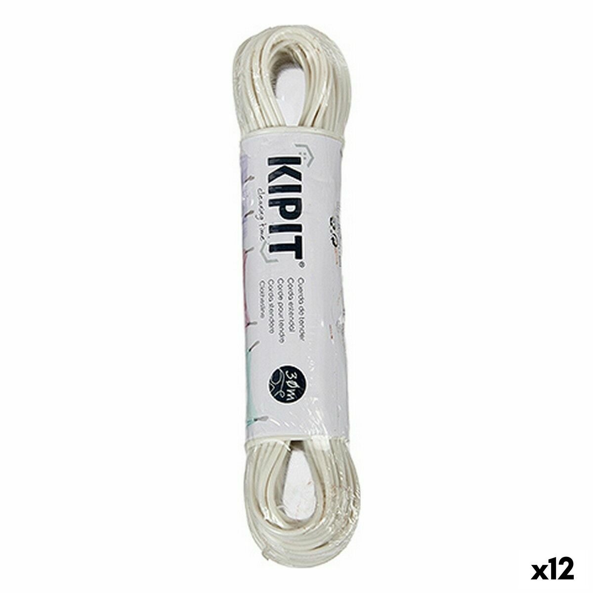 Fil à linge 30 m Blanc PVC (12 Unités) | Leroy Merlin