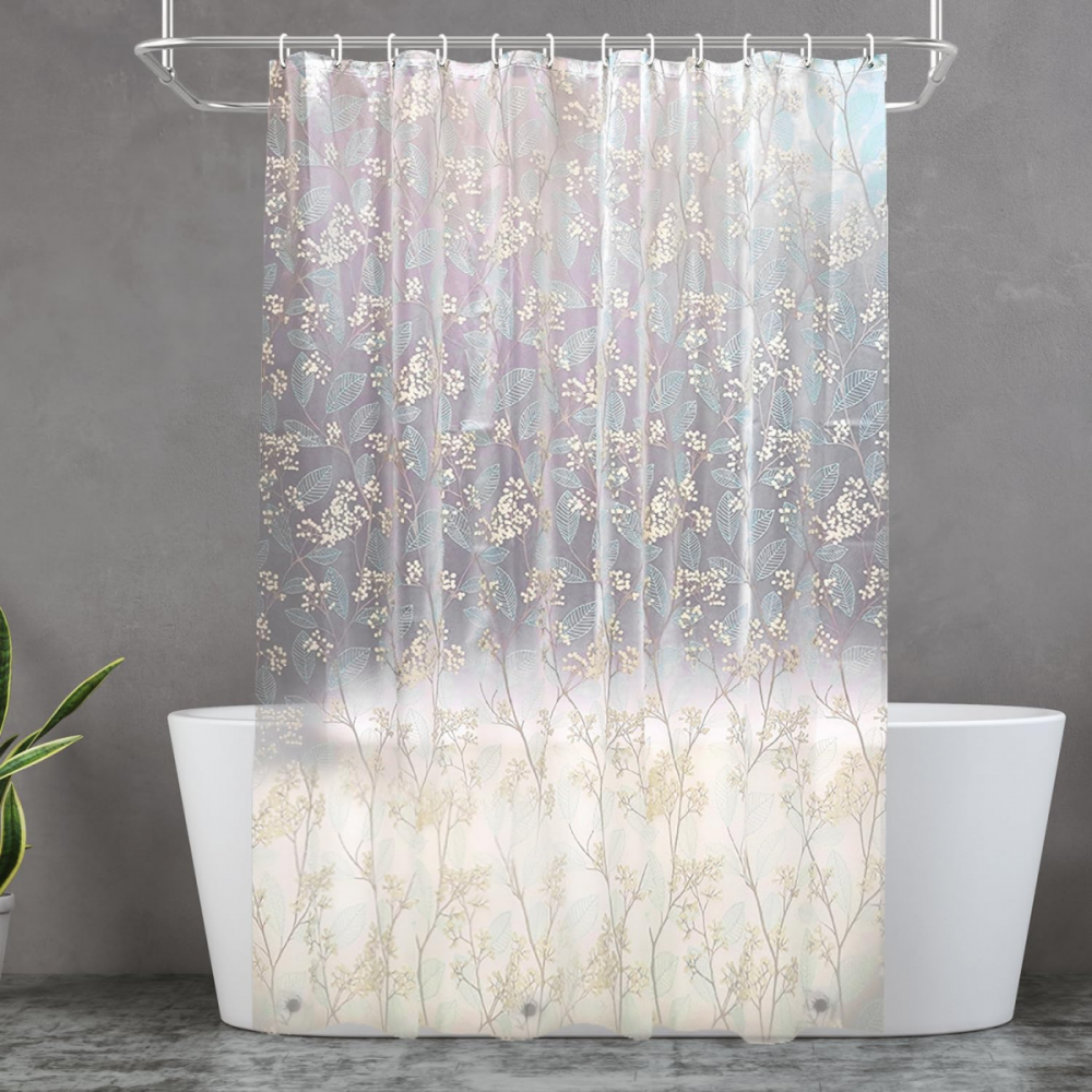 Cortina de ducha de EVA, 72 x 72, repelente al agua, cortina de ducha ...