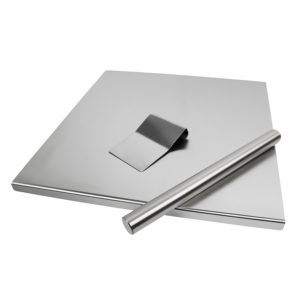 ZOIMANIA - Tabla de cortar con amasador y rodillo de acero inoxidable ...