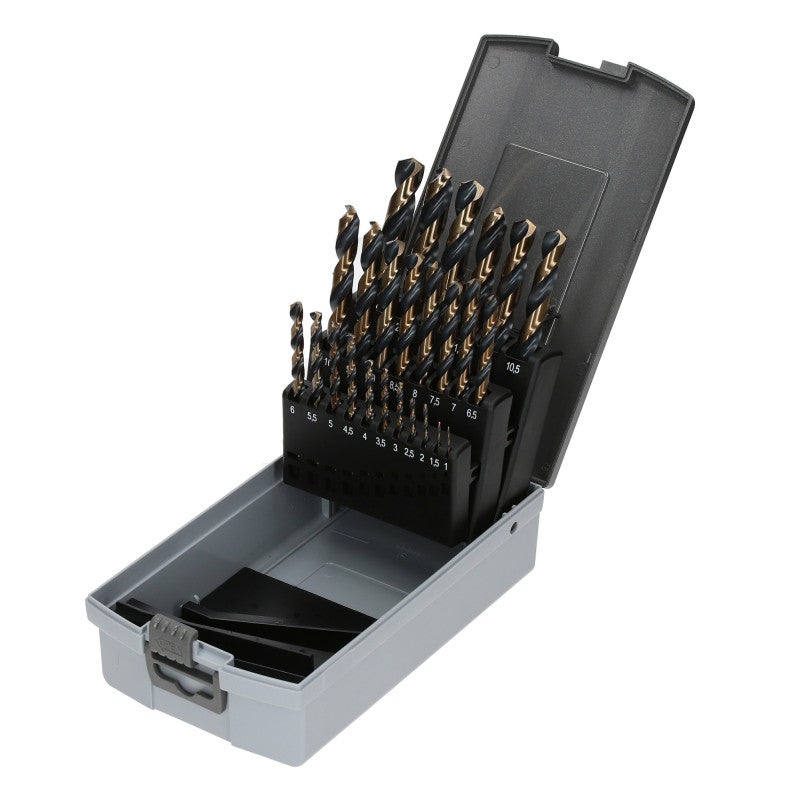 Coffret de 25 forets HSS taillés meulés M2 135° HANGER 155193 | Leroy ...