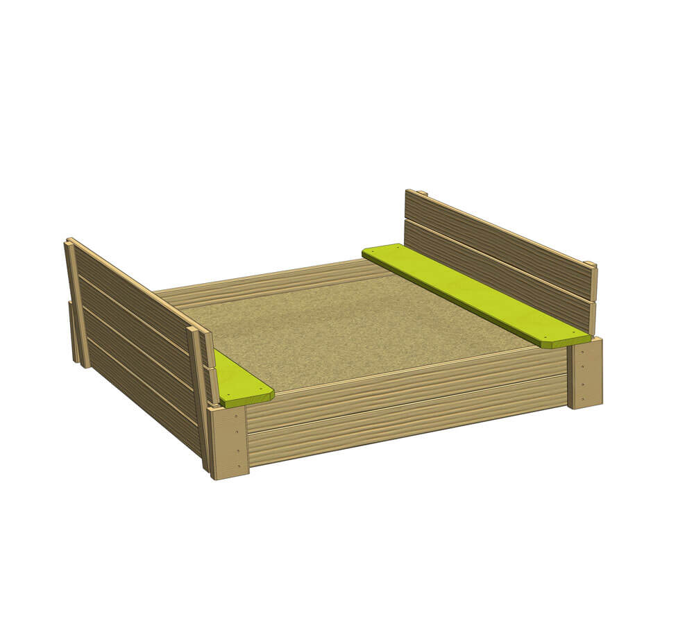Wendi Toys Bac à sable en bois Souris | avec couvercle | Naturel ...