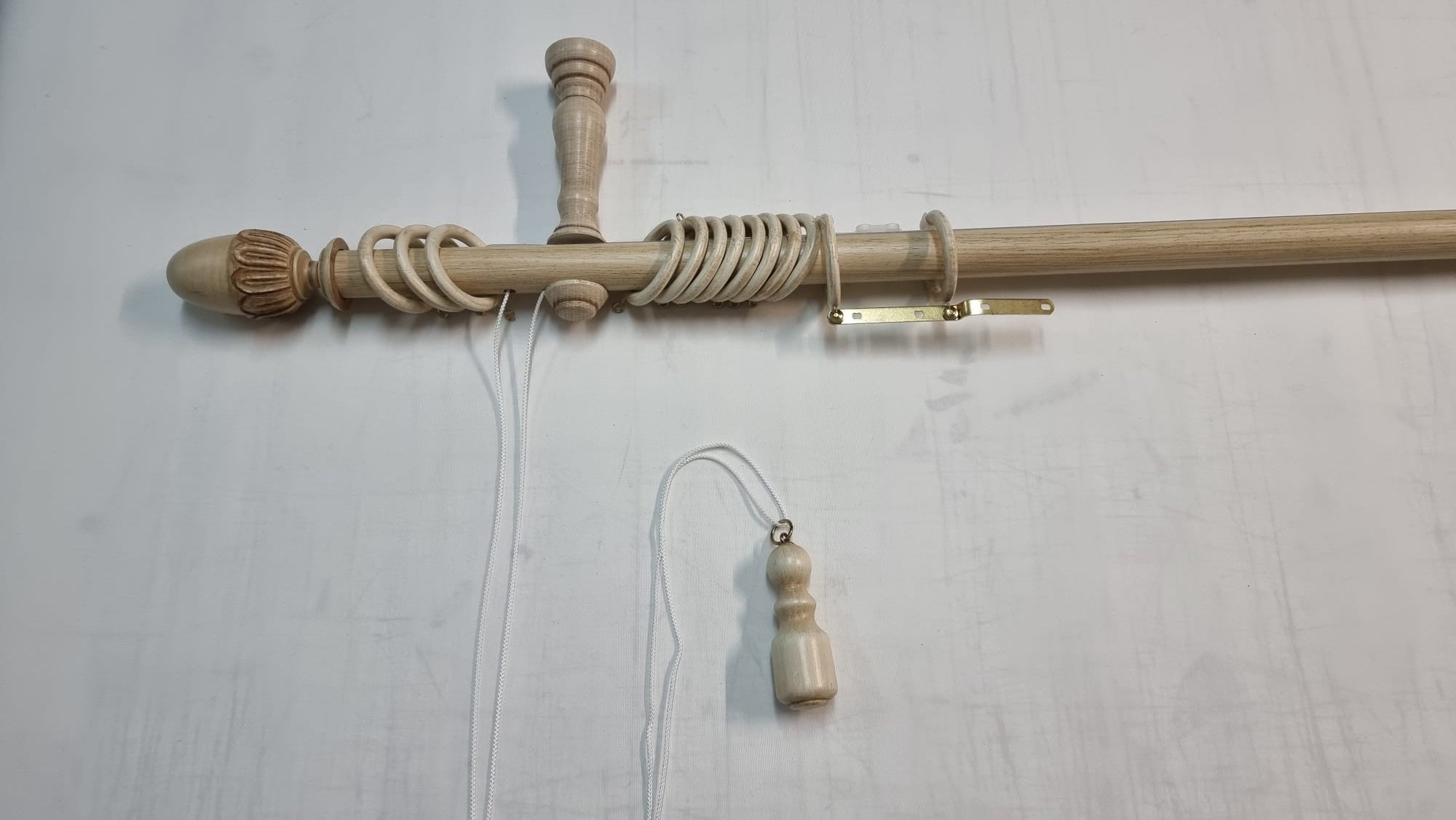 Tringle à rideaux en bois de haute qualité, diamètre 35 mm corde ...