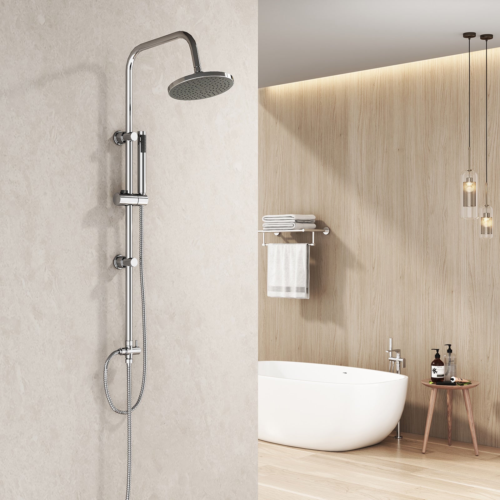 Heilmetz Set de douche Colonne de douche thermostatique avec Ensemble d ...
