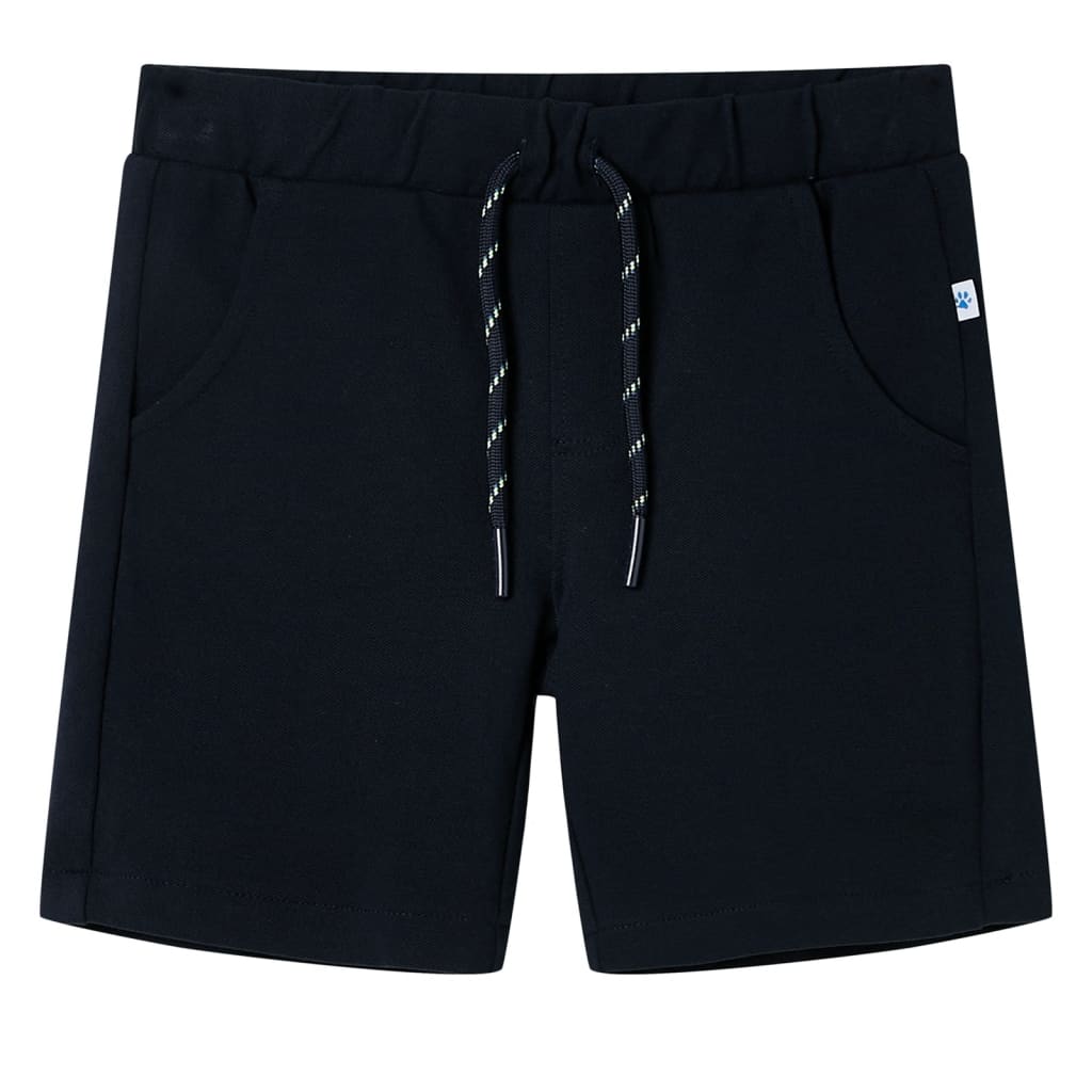 Short pour enfants avec cordon de serrage bleu marine 104 Unico / Azul ...