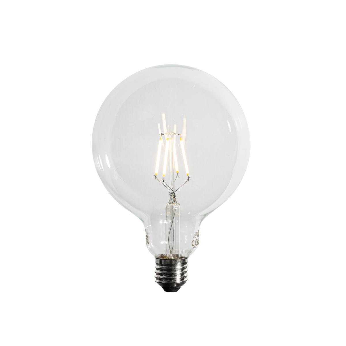 Ampoule LED filament spirale E27 dimmable 3 niveaux G125 4W 450lm 3000K | Leroy Merlin