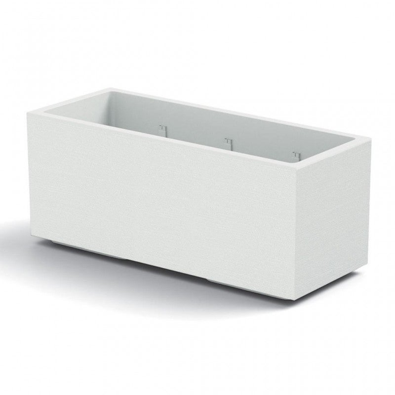 VASO FIORIERA RETTANGOLARE MATHERIA IN PLASTICA CON RUOTE 80 CM VARI ...