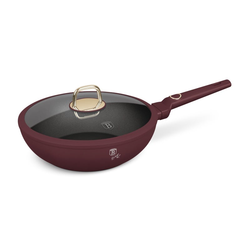 Sartén wok con tapa y superficie de titanio 28 cm Colección Leonardo ...