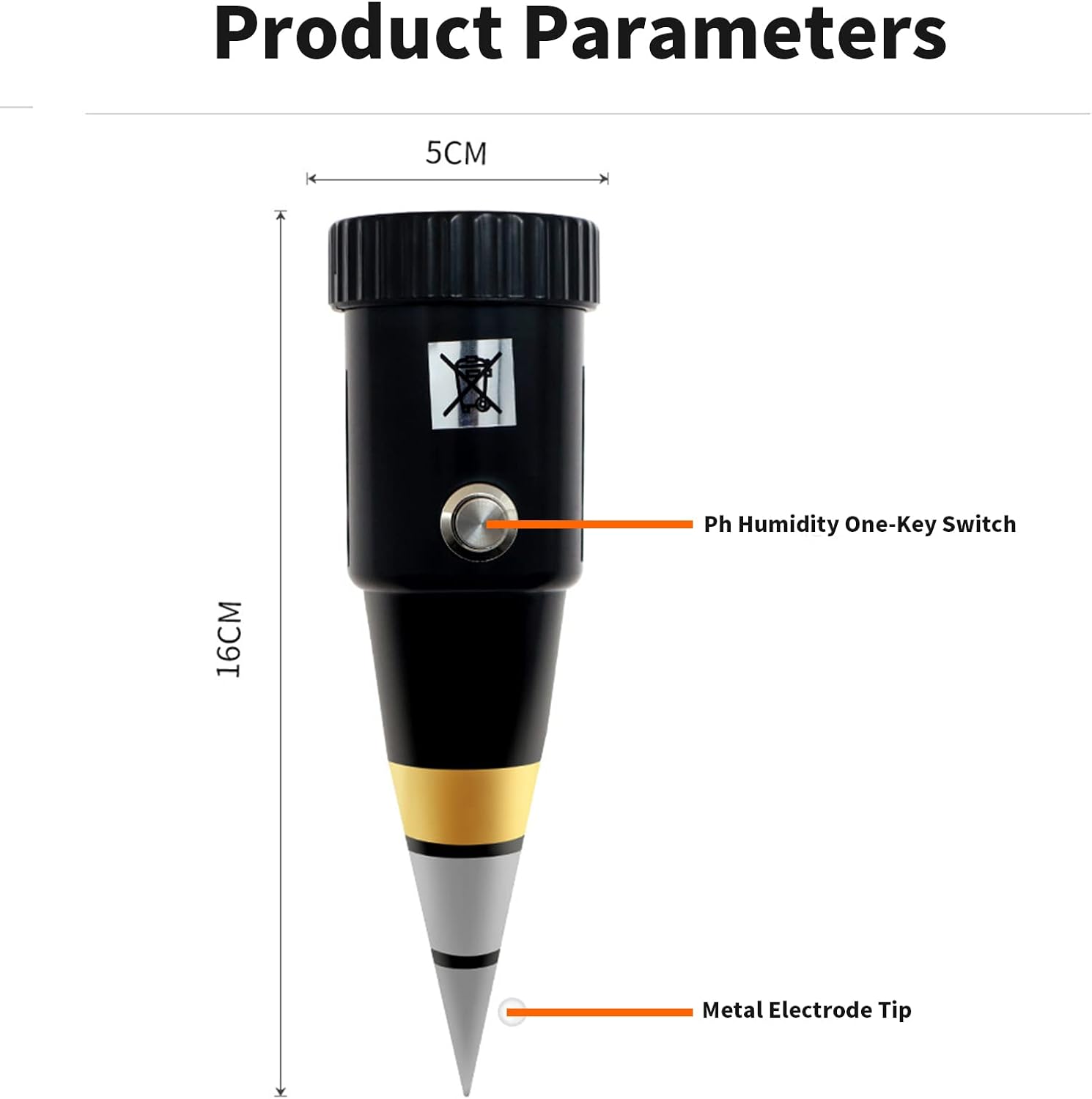 Medidor de pH del suelo, higrómetro, sensor de humedad portátil ...