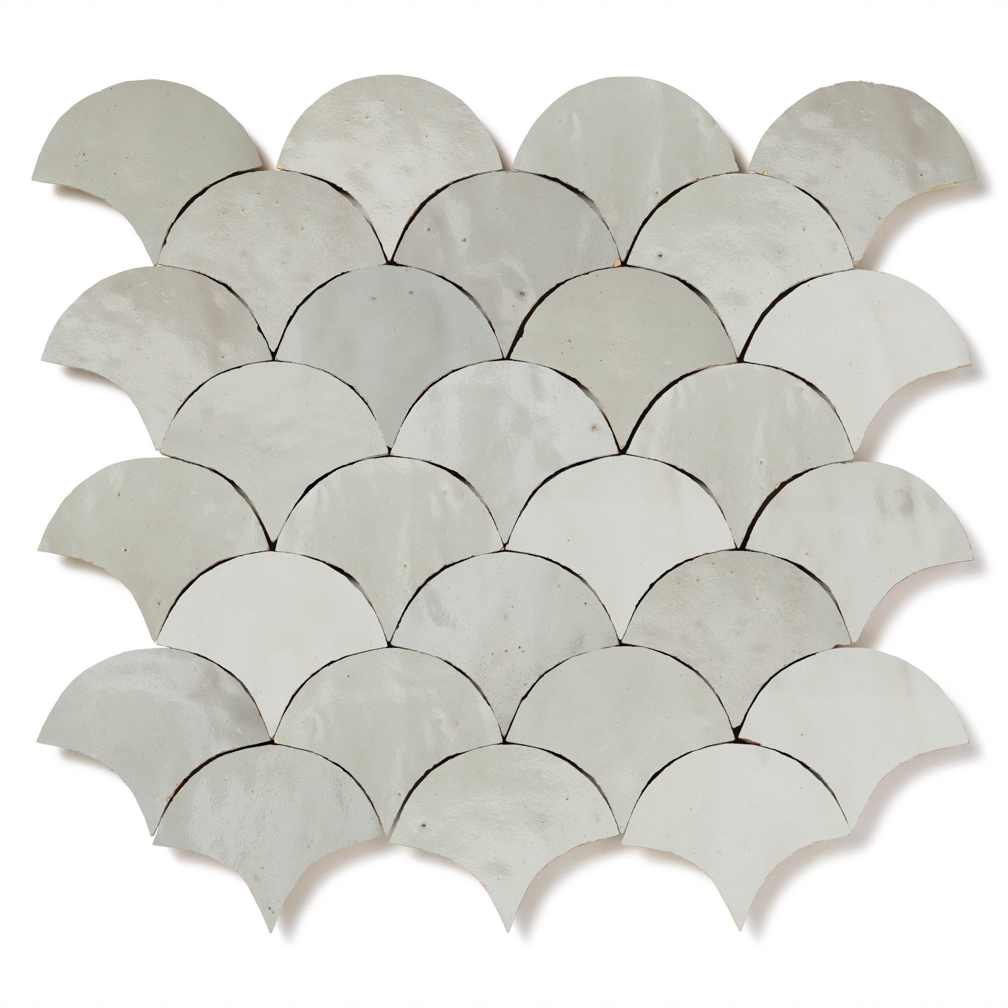 Carrelage Zellige Marocain Gris Cielo Petite Ecaille 7,8x9,8 cm (vendu ...