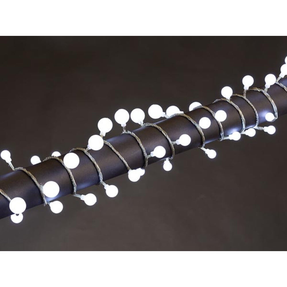 AURA LED - 6 m - 90 boules - blanc - câble transparent - modulateur ...