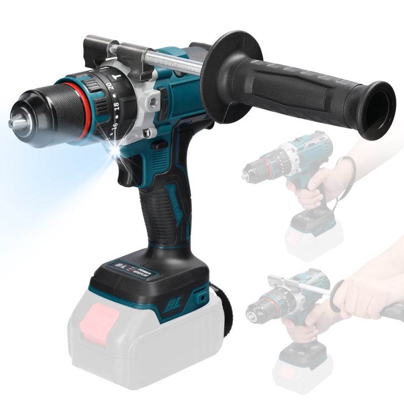 Perceuse à percussion électrique sans balais rechargeable 13 mm ...