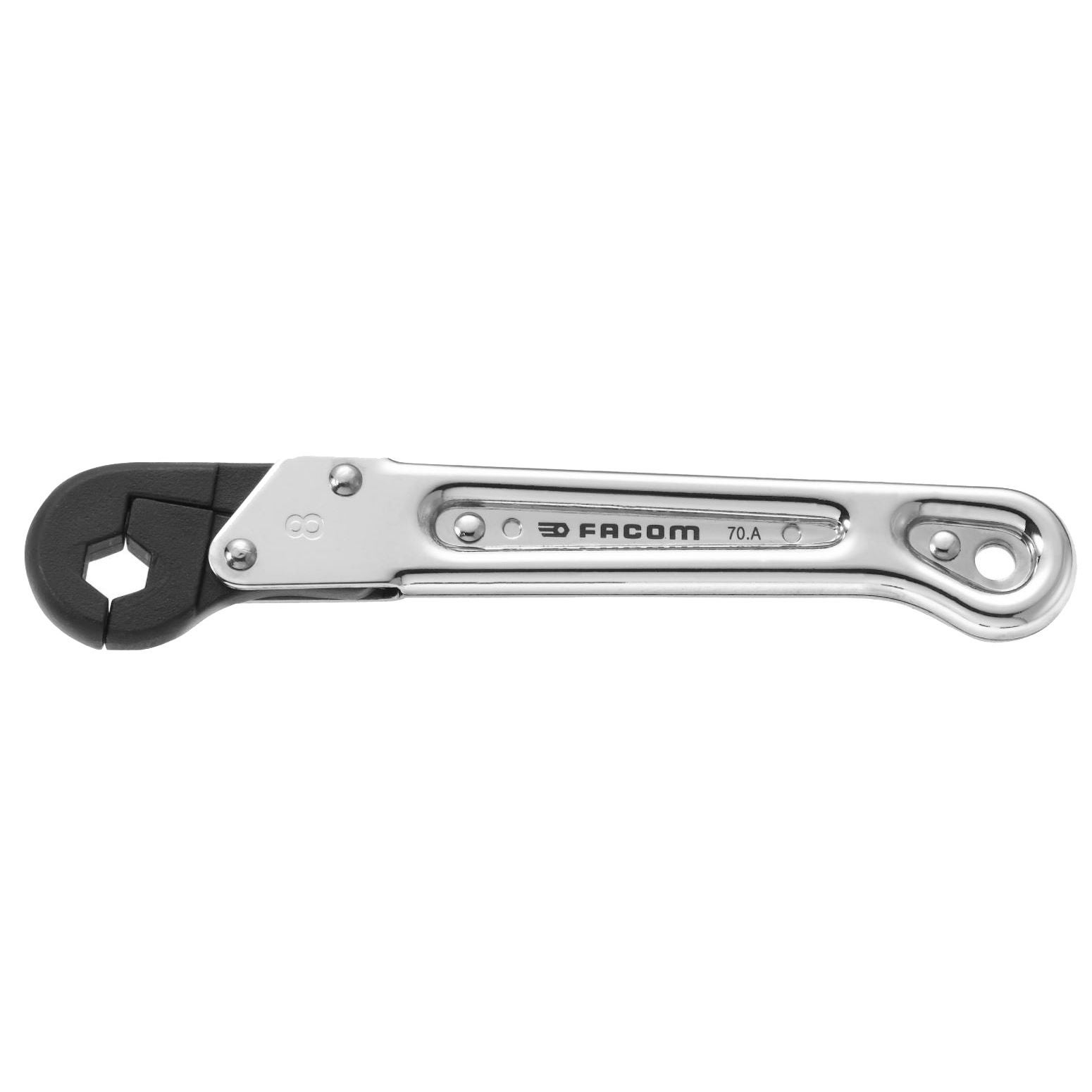 Clé à tuyauter droite avec toile métrique D.8mm longueur 140mm - FACOM ...