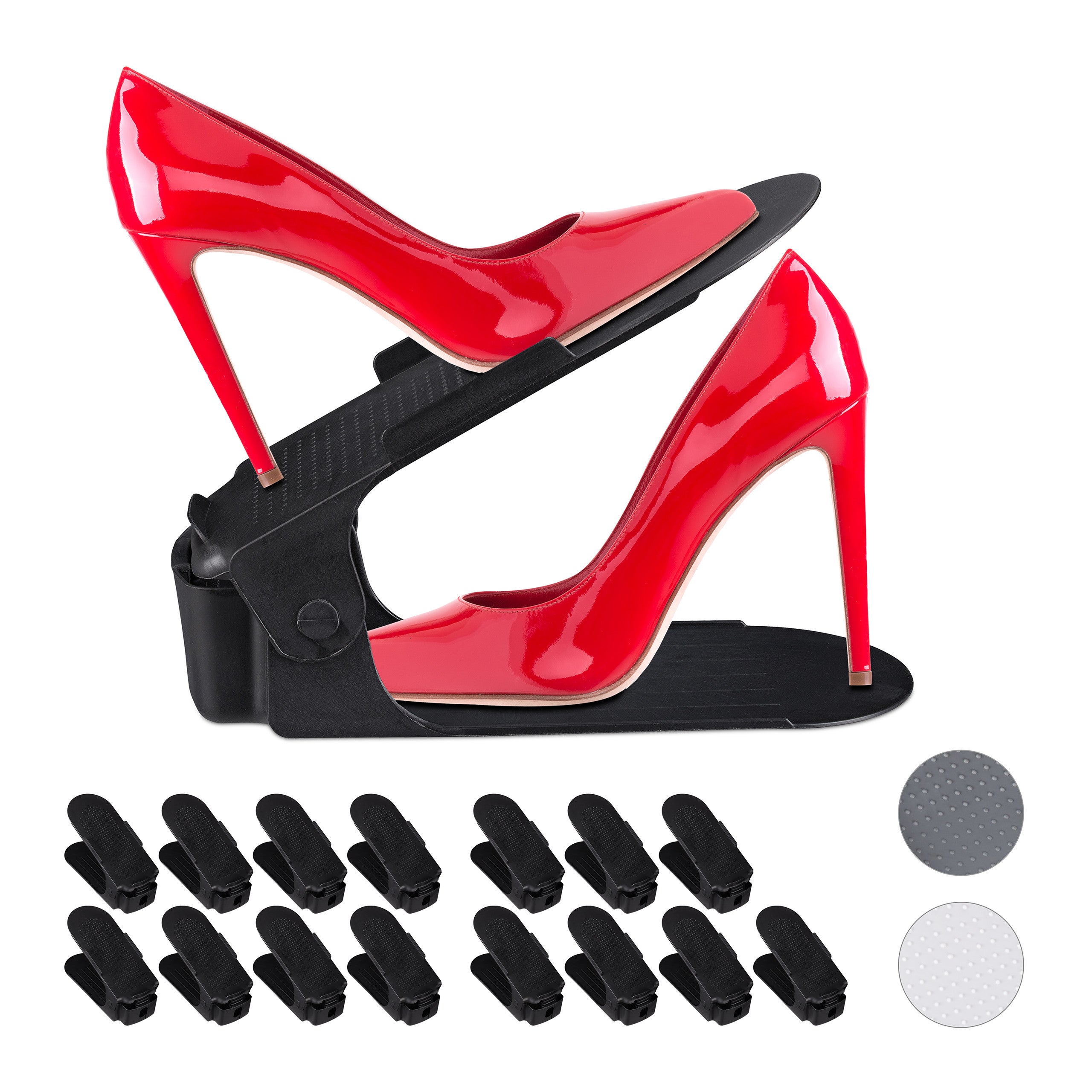 Support chaussures, lot de 16, hauteur réglable, organisateur de ...