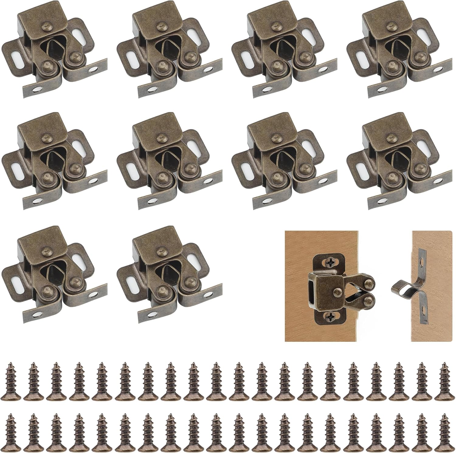 Loqueteaux de Meuble 10 Pièces Fermeture Porte Placard, Loqueteaux de ...