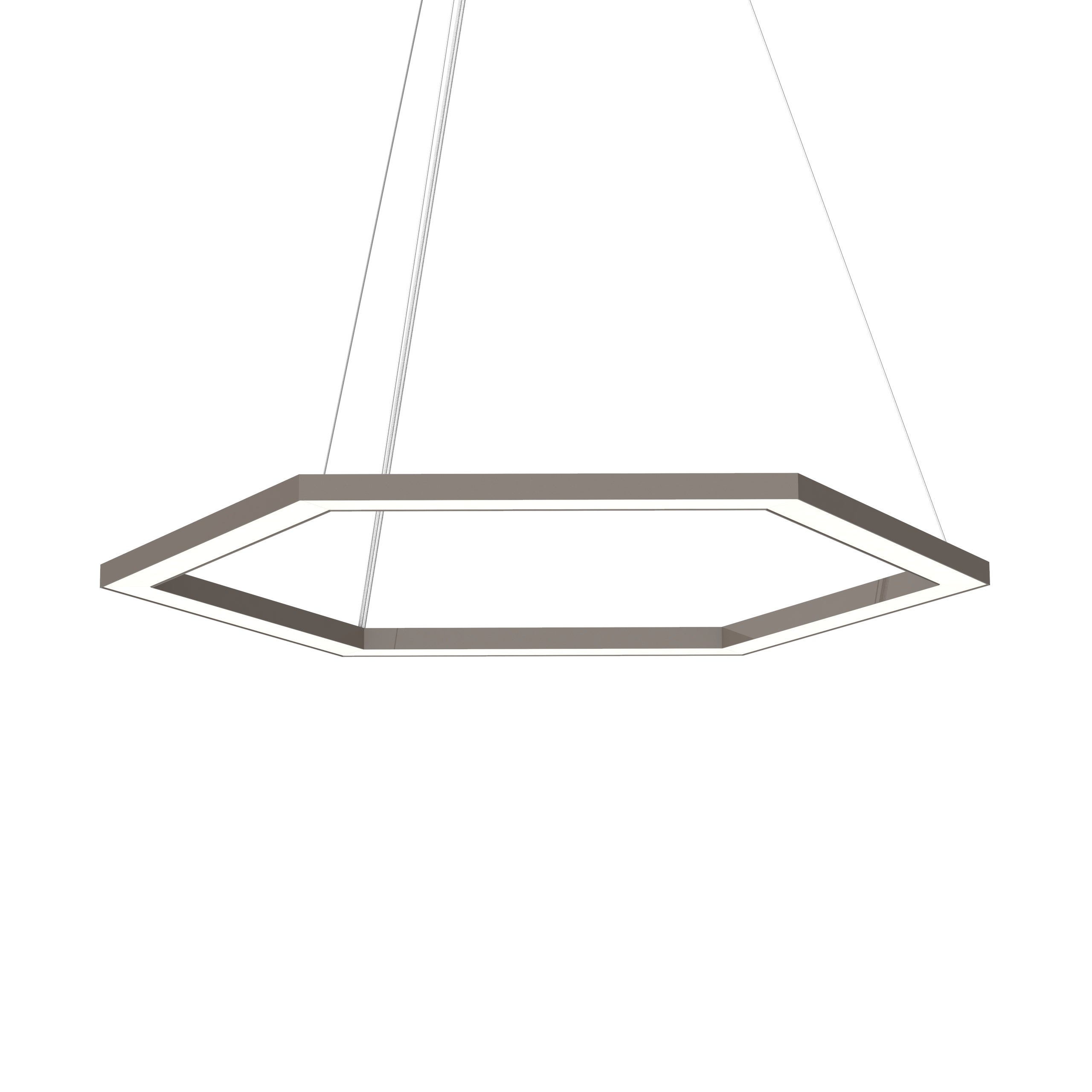 LUMICOM | ESAGONO 1X Suspension, STRIP LED, 34W/m, 4000K, métal, gris ...