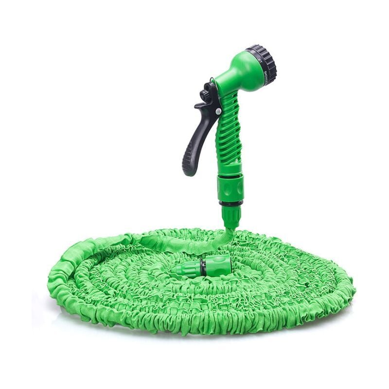 25FT Tuyau d'arrosage extensible,Tuyau d'eau flexible et léger,buse de ...