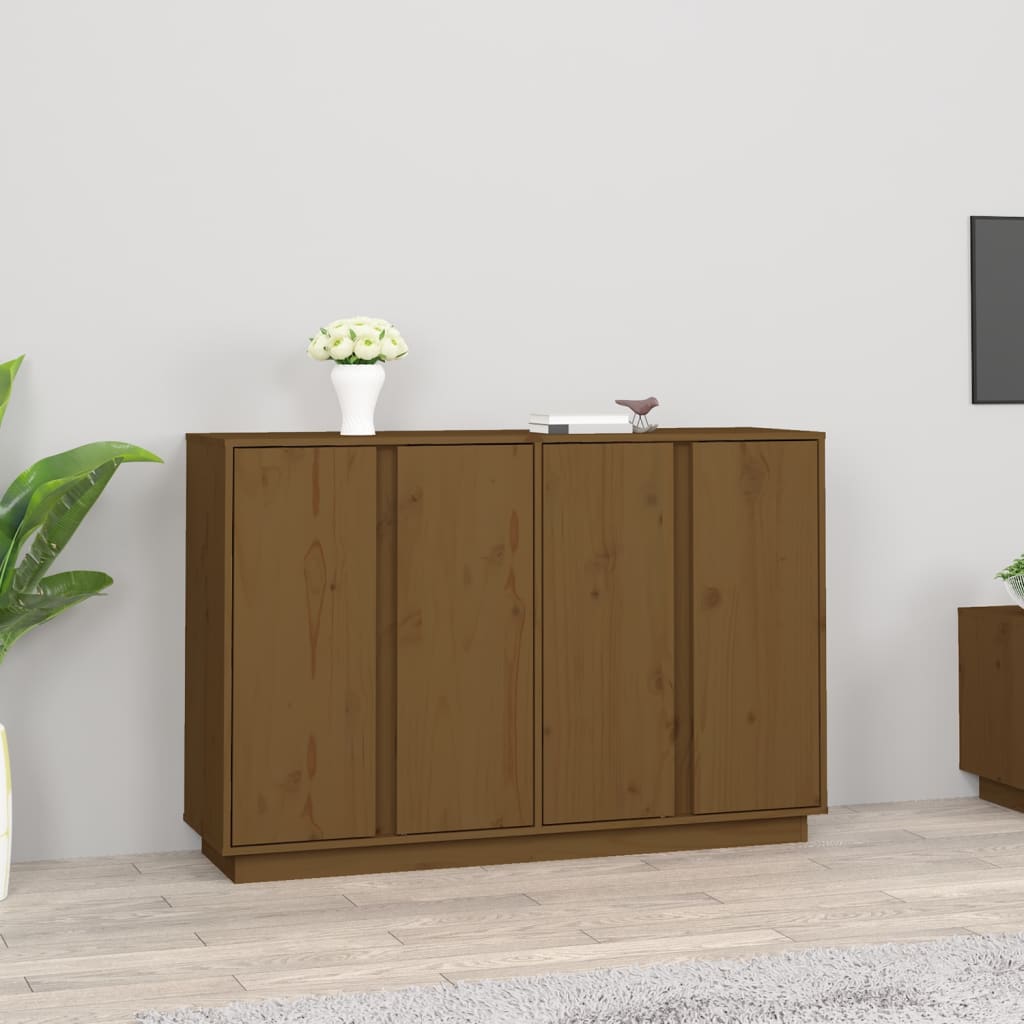 Buffet Marron miel 120x35x80 cm Bois massif de pin | Leroy Merlin