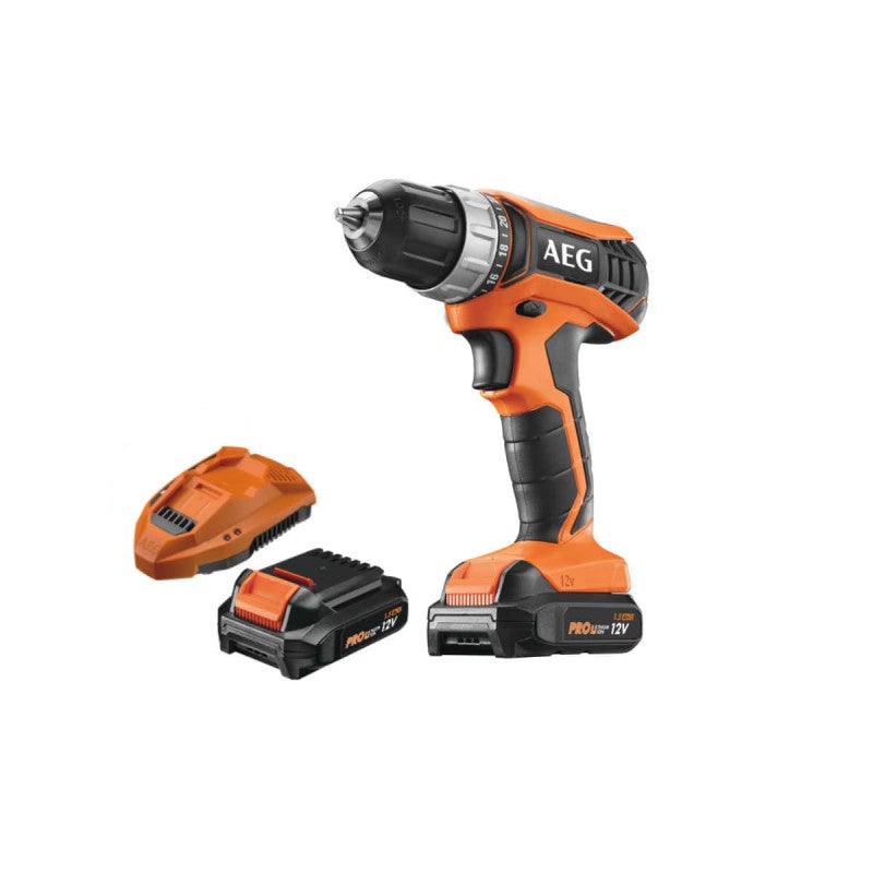 Perceuse visseuse AEG 12V - 2 batteries 1,5 Ah - 1 chargeur BS12G3LI-152C | Bricoman