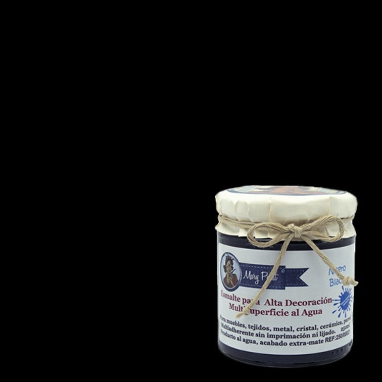 Pintura al agua Multisuperficie Acabado Mate Negro 250 ml Mary Paint ...