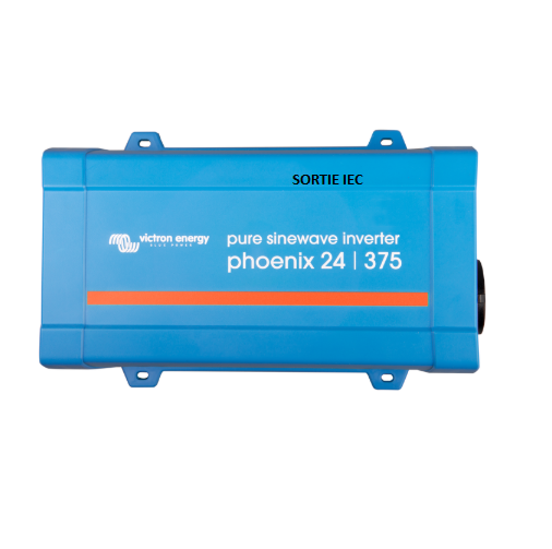 Convertisseur 24V - 230V 375 VA SORTIE IEC VE DIRECT Pur Sinus VICTRON ...