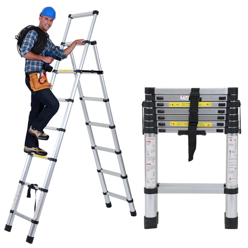 Escalera telescópica hasta 150 kg Escalera multiusos estable de ...