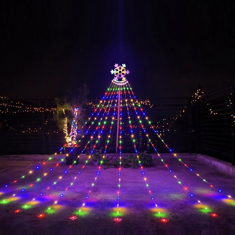 Tira de luces LED en cascada, decoración de árbol de Navidad, luz ...