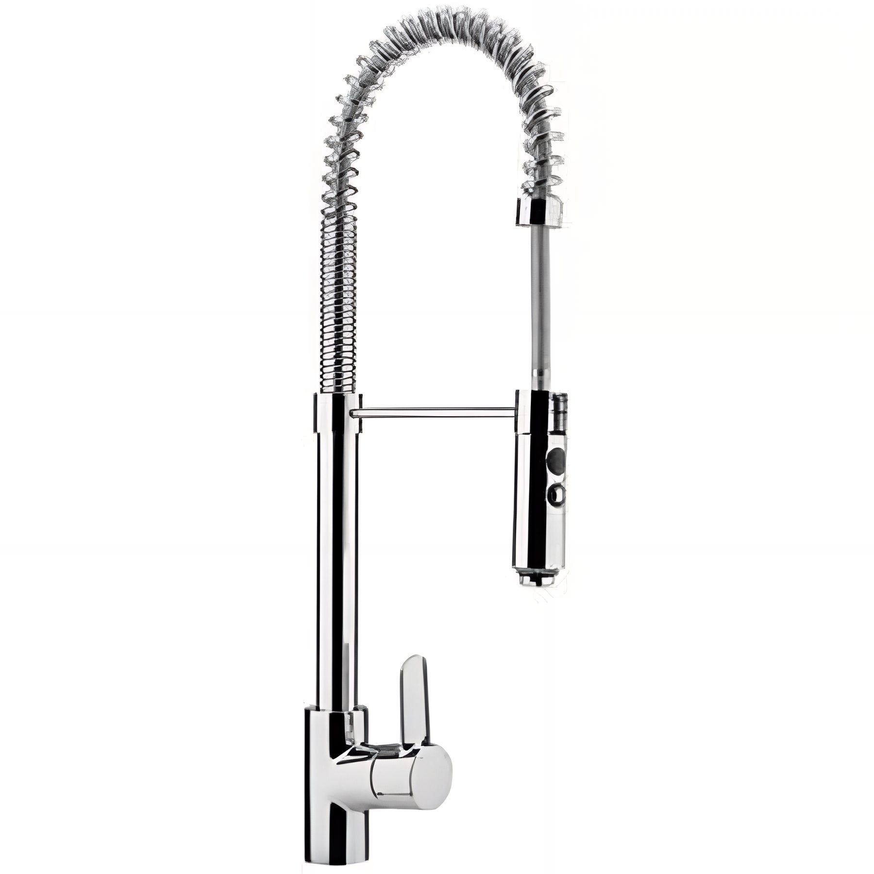 Mitigeur pour évier de cuisine bec haut orientable sur ressort ...