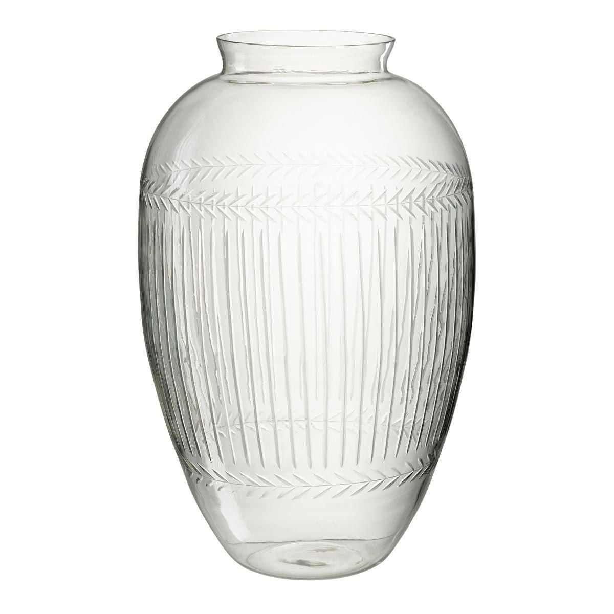 Vase Design en Verre "Massif" 61cm Transparent | Leroy Merlin
