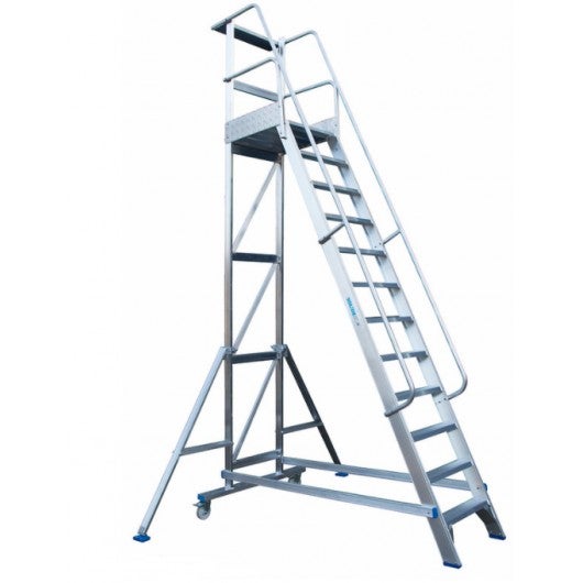 SOLIDE - Escabeau à pallier non pliable de 4 à 12 marches | Leroy Merlin