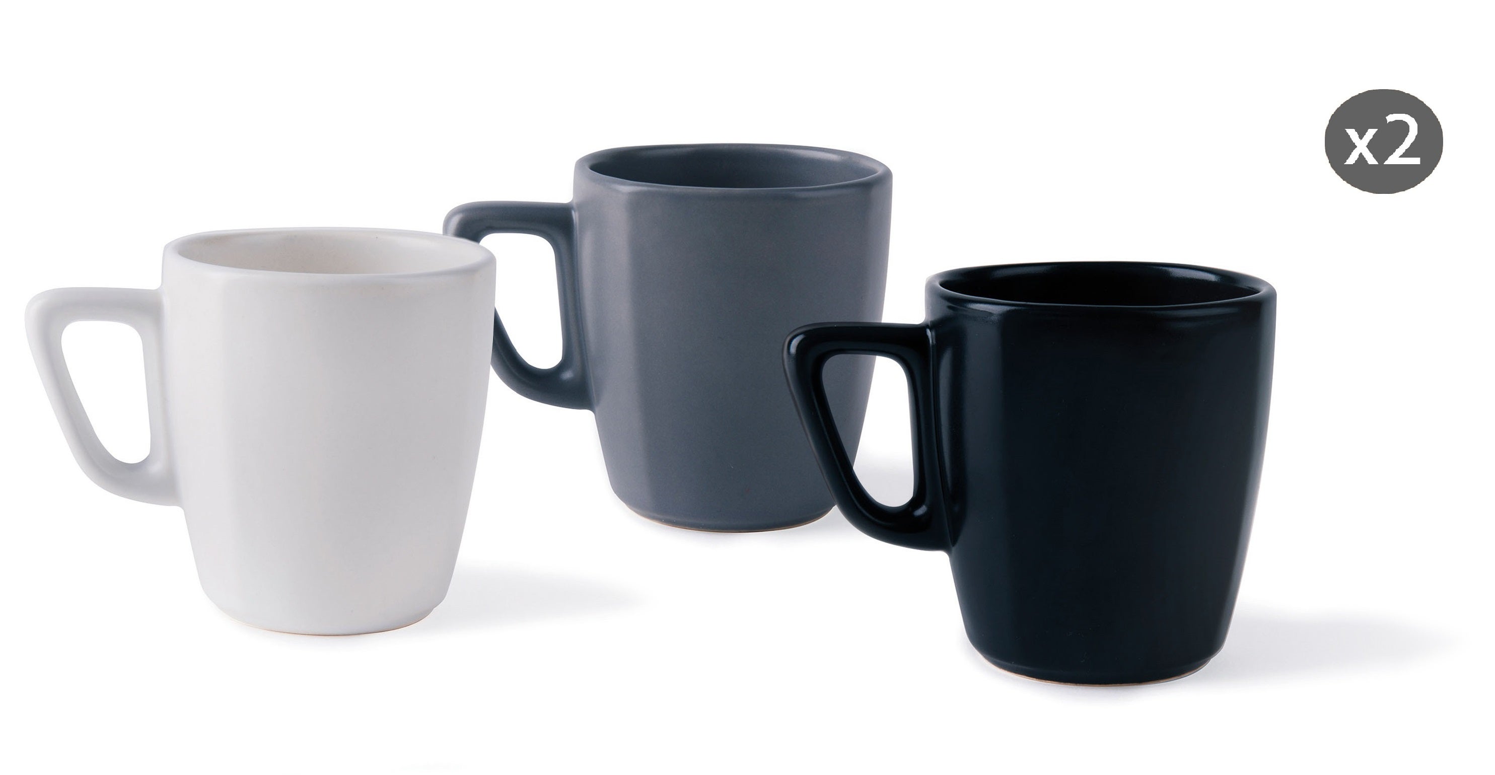 Excelsa lot de 6 mugs Eclipse grès 25 cl multicolore | Leroy Merlin
