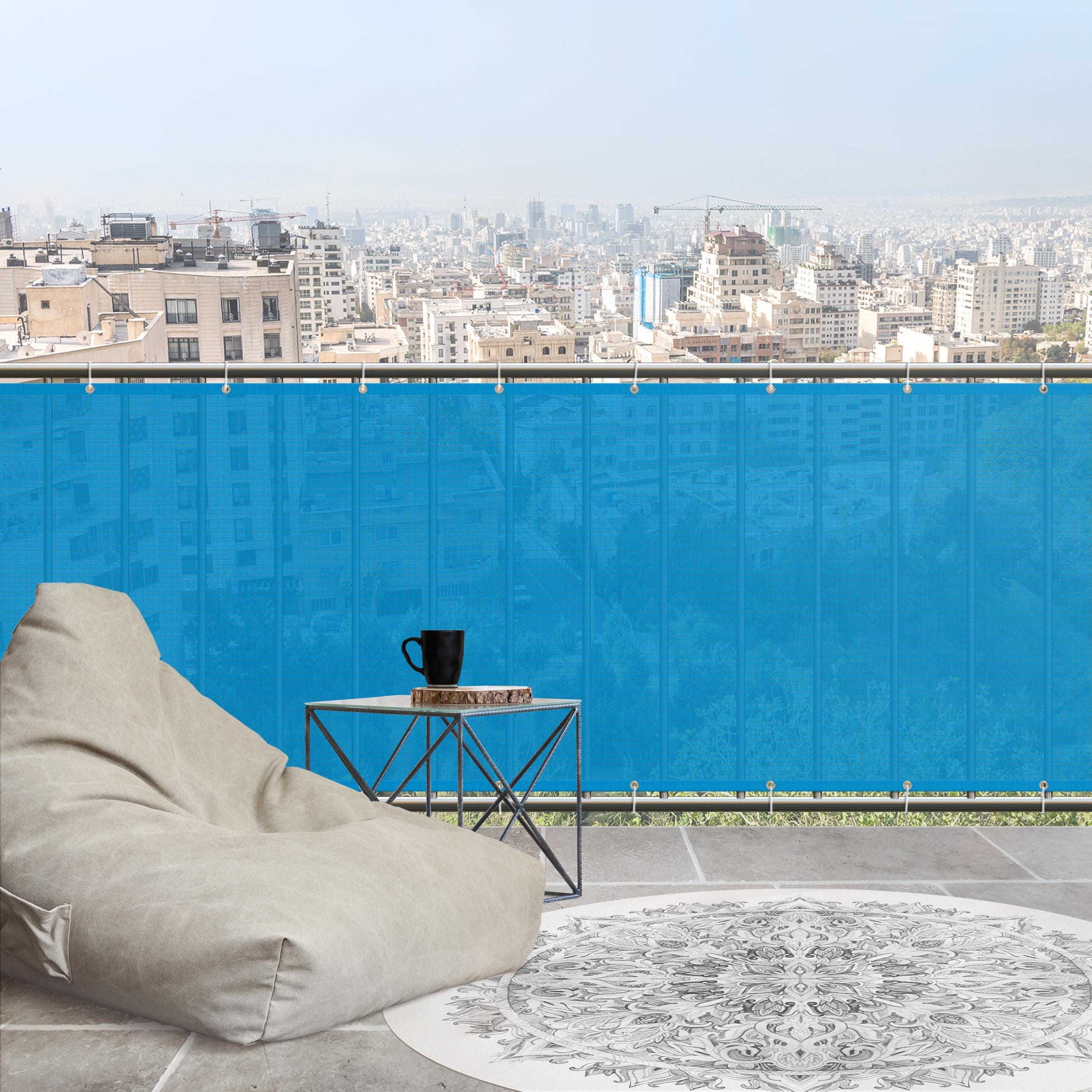 Brise vue brise vent balcon appartement jardin bleu H.1,2 x L.3 M avec ... Brise vue brise vent balcon appartement jardin bleu H.1,2 x L.3 M avec ...
