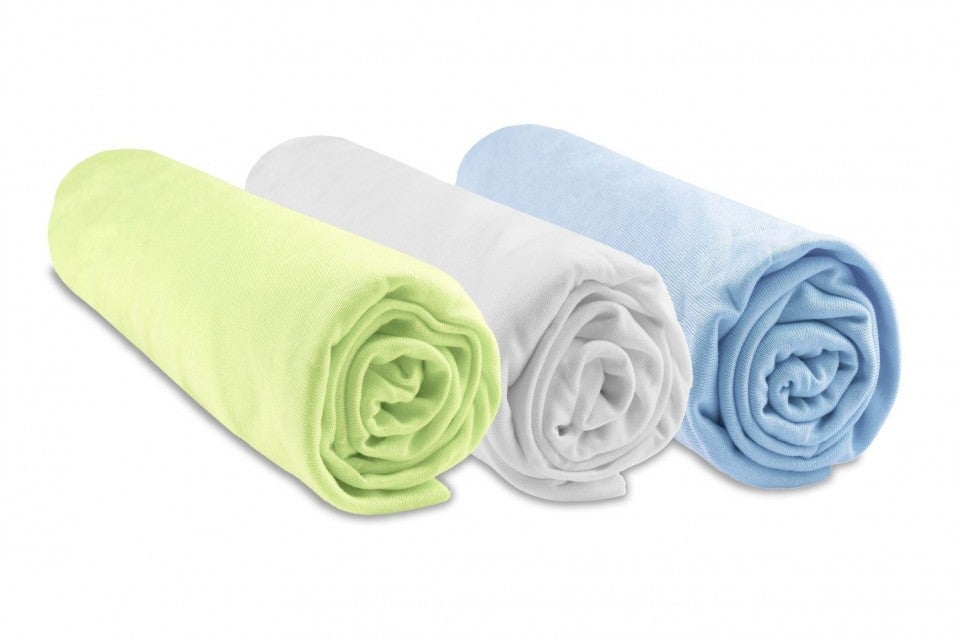 Lot De 3 Draps Housse Bambou 70x140 Cm Blanc Ciel Anis Leroy Merlin