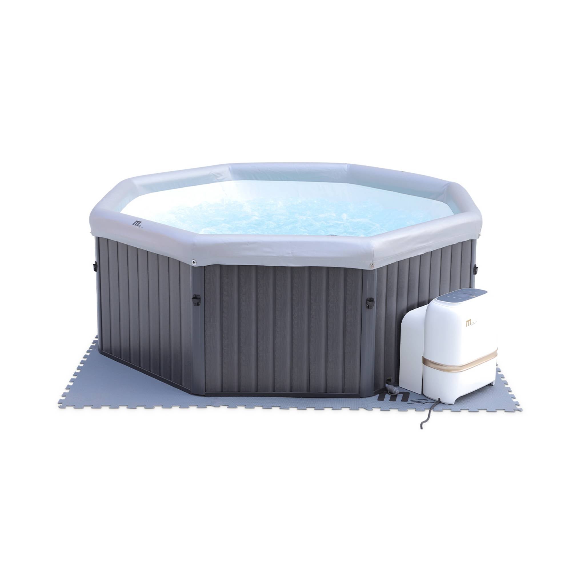 Spa rigide MSPA TUSCANY 6 personnes effet bois gris. couvercle ...
