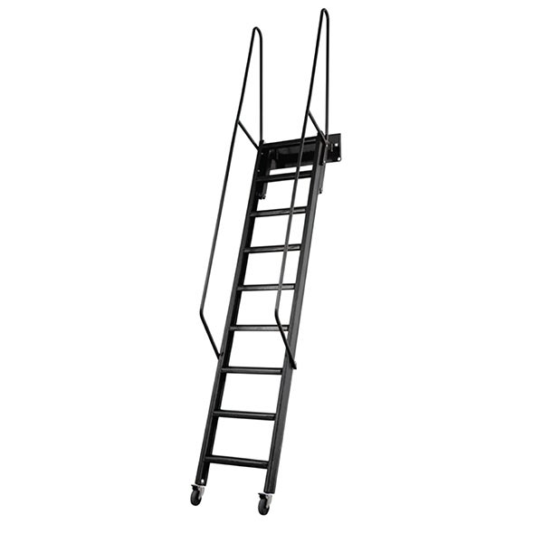 Scala retrattile acciaio nero - Altezza suolo a suolo 1.50m - SOPALCO ...