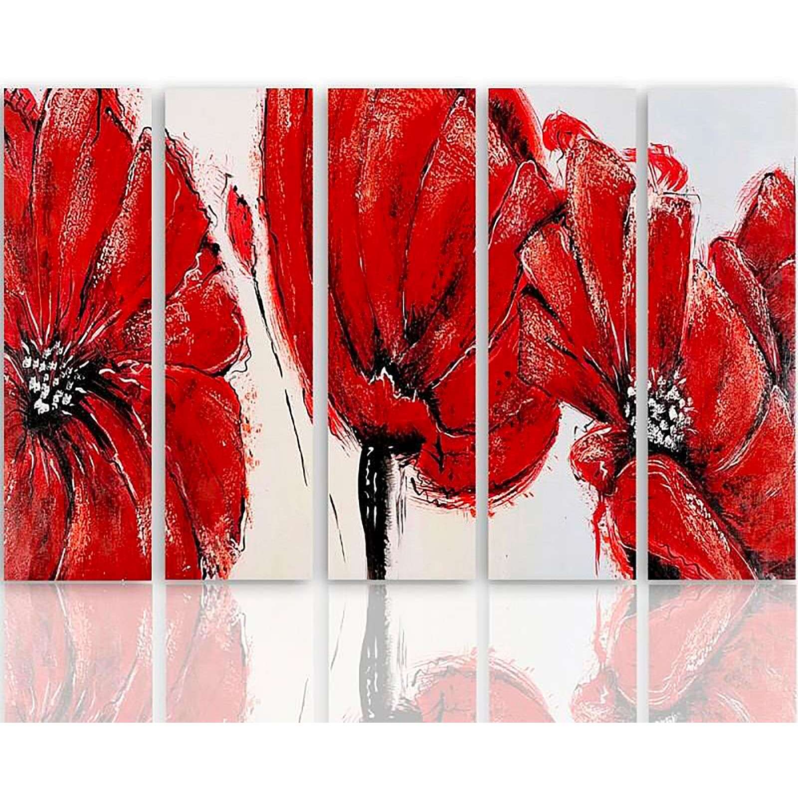 Tableau fleurs rouges | Leroy Merlin