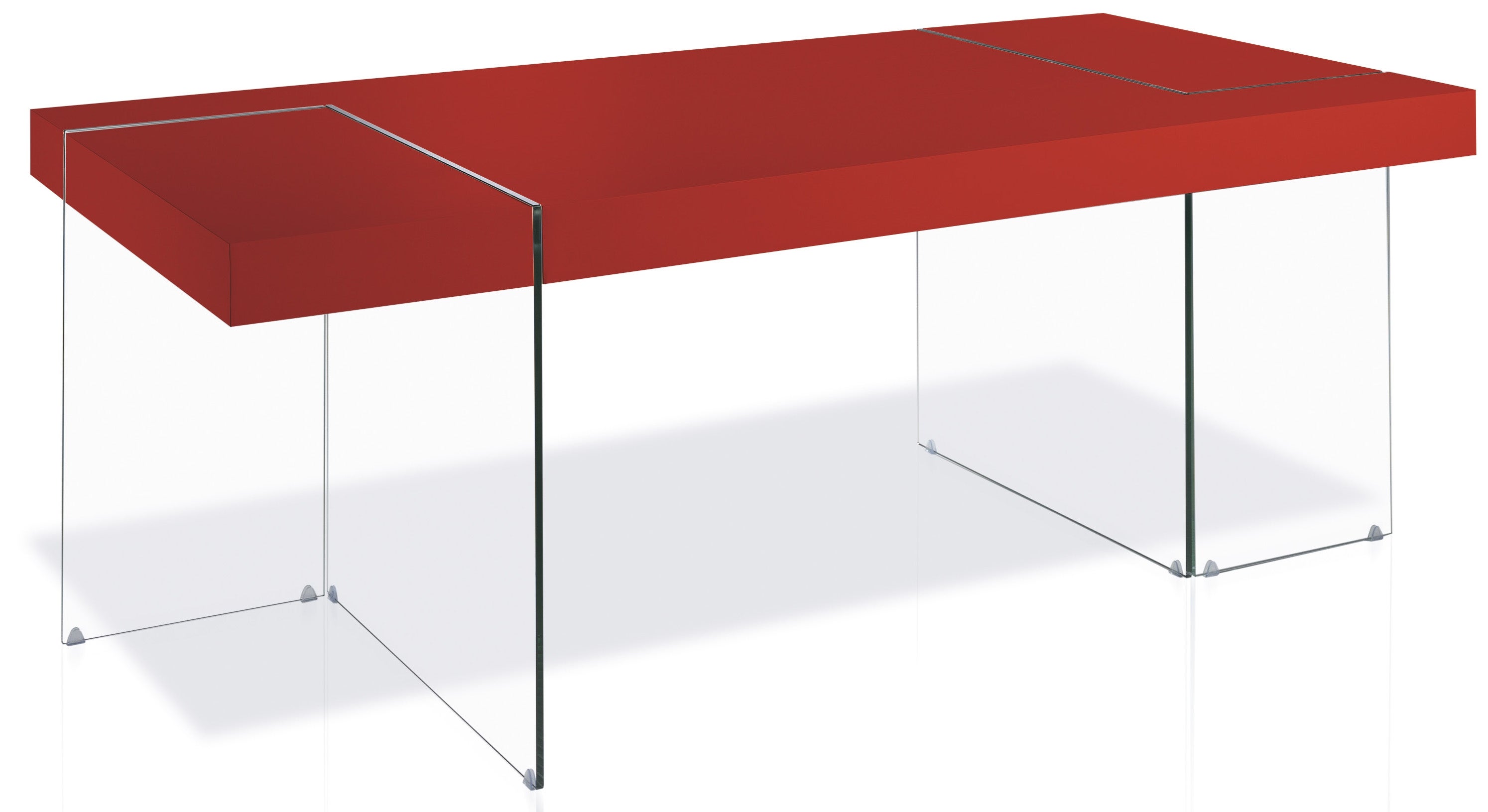 Table rectangulaire design Rouge Cubique | Leroy Merlin