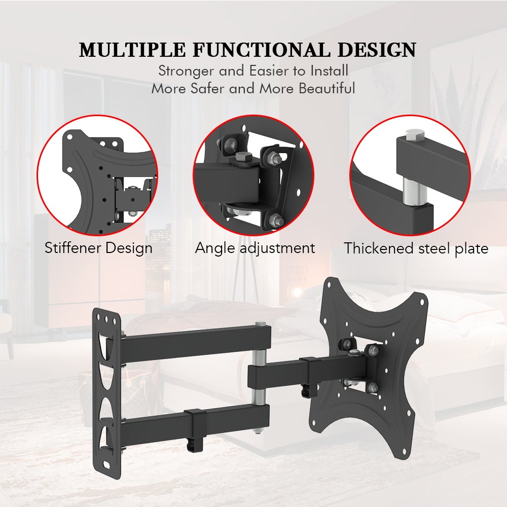 Support Mur TV Télévision Pivotant 26-50″ - Support Fixation Murale ...
