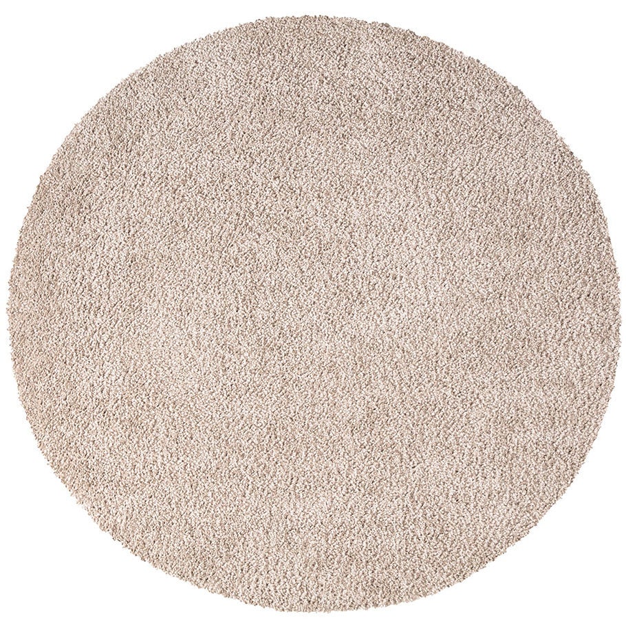 Tapis à Poils Longs Rond SOFTY Sable 80x80cm | Leroy Merlin