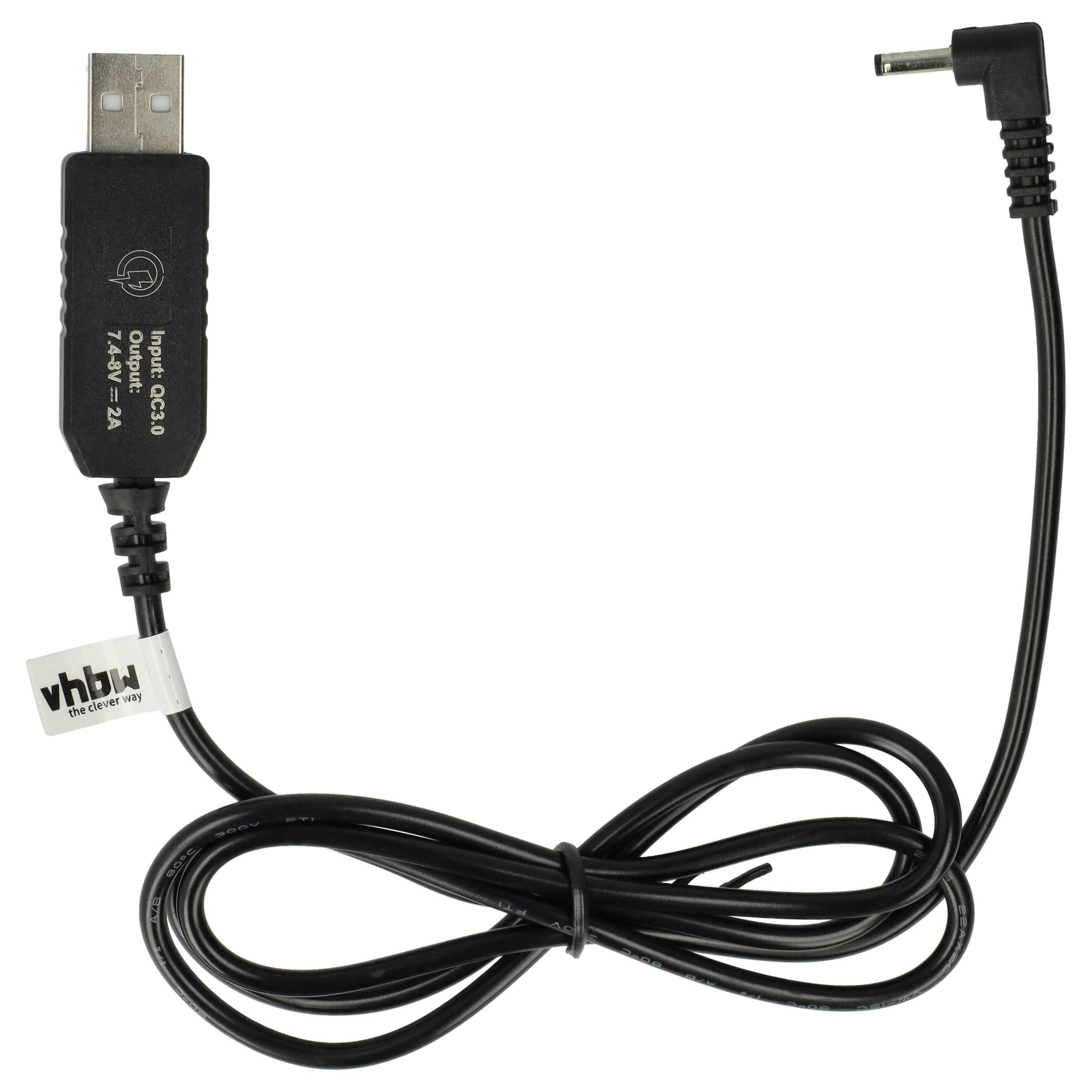 Vhbw Câble USB de chargement compatible avec Canon EOS Digital Rebel XTi, Kiss X6i, Kiss X3 ...