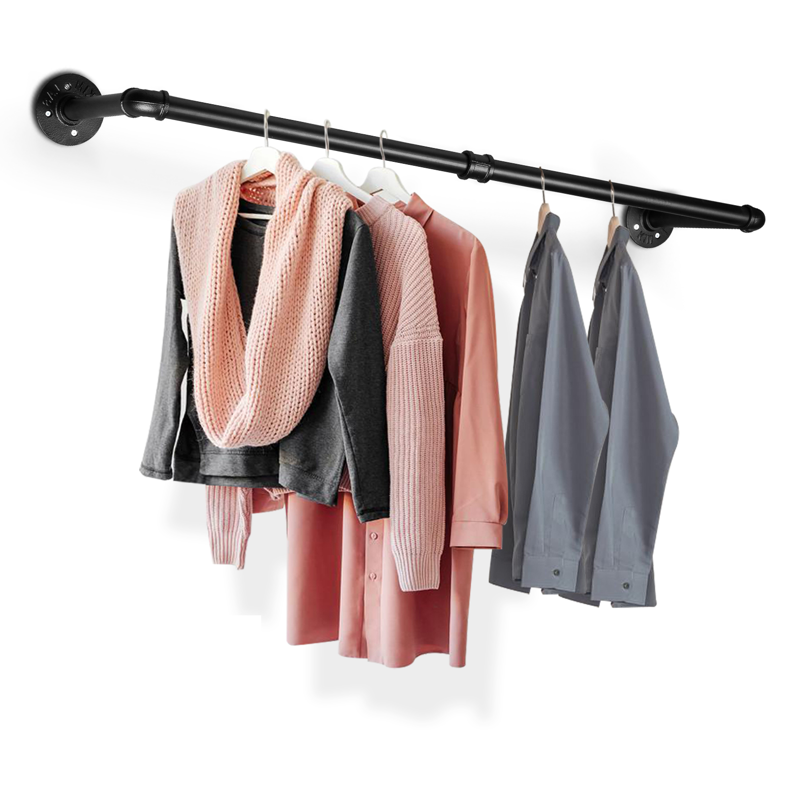 Perchero de Pared Industrial, Percha de Pared, Ahorro de Espacio ...