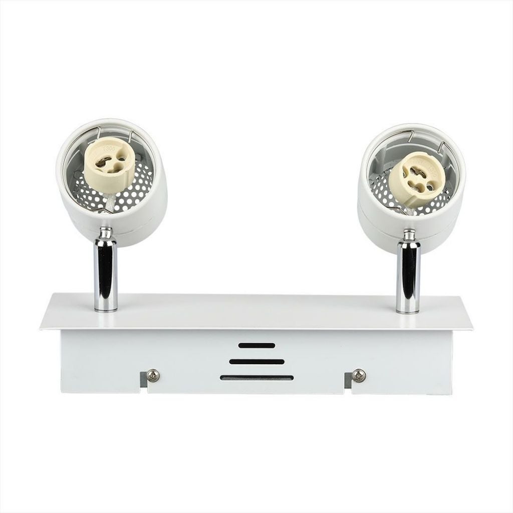Double LED Downlight 2*GU10 et GU5.3 (MR16) Blanc Couleur Ajustable ...