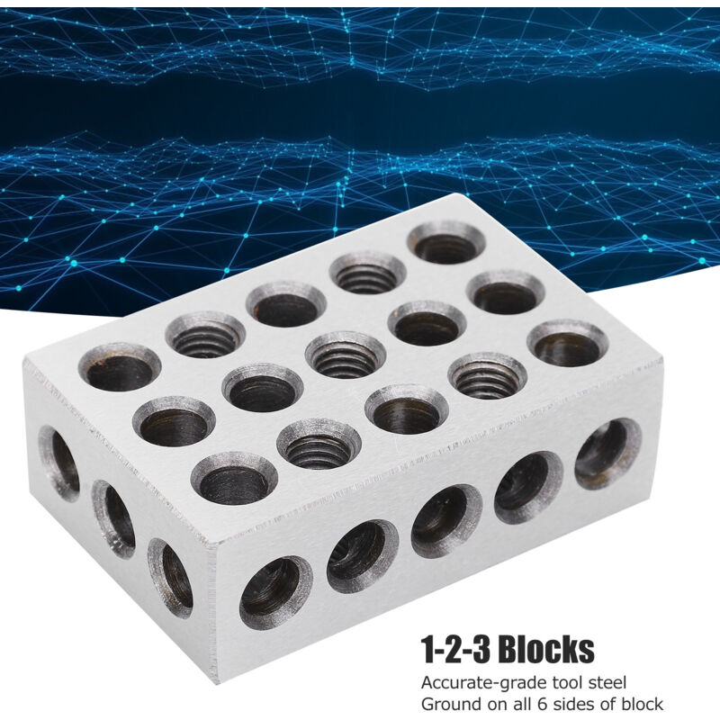 1 paire de blocs 1-2-3, 23 trous assortis, machiniste 0,0002 pouces ...