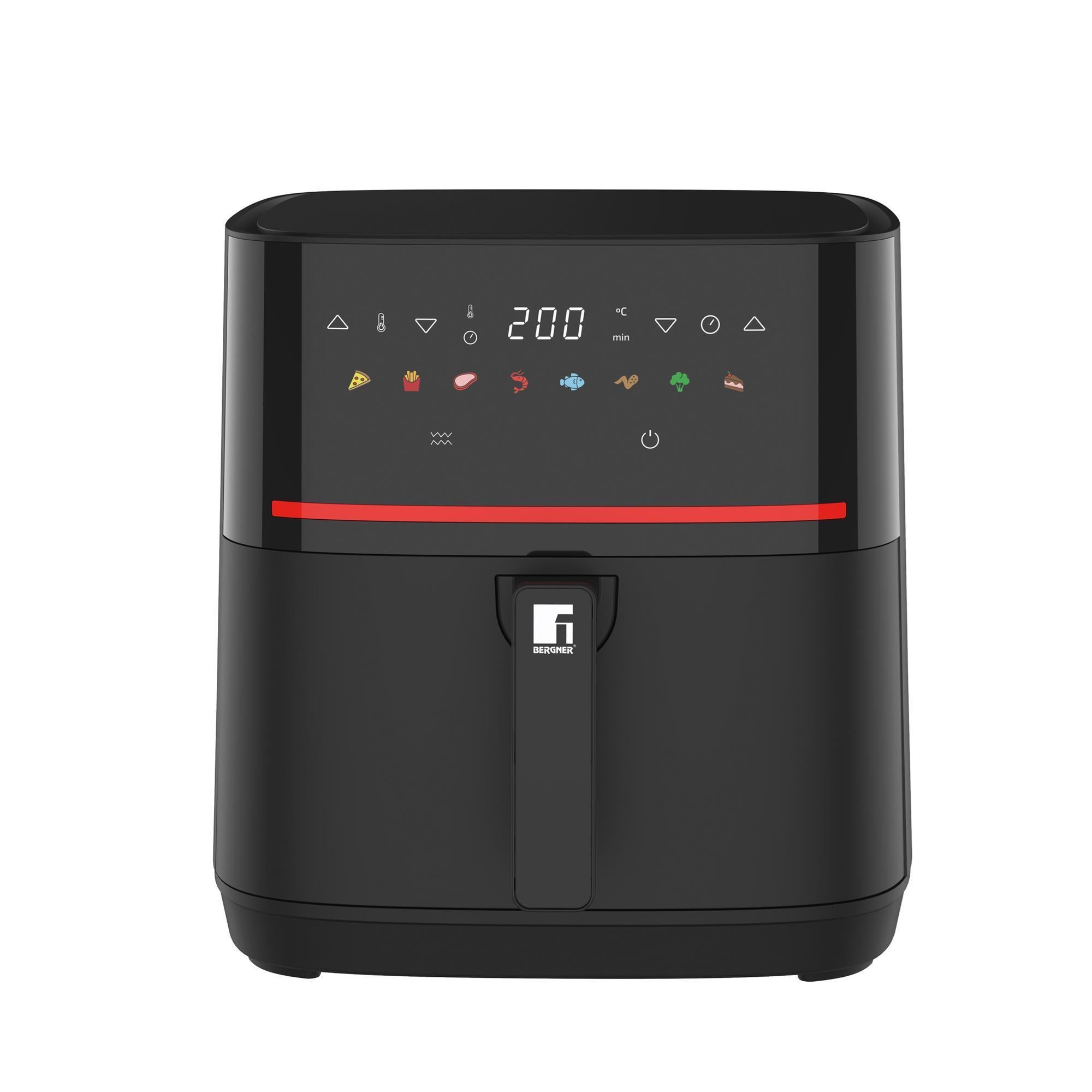 Freidora de Aire 2200W 6,5L Bergner XTRA Digital con Pantalla Táctil ...