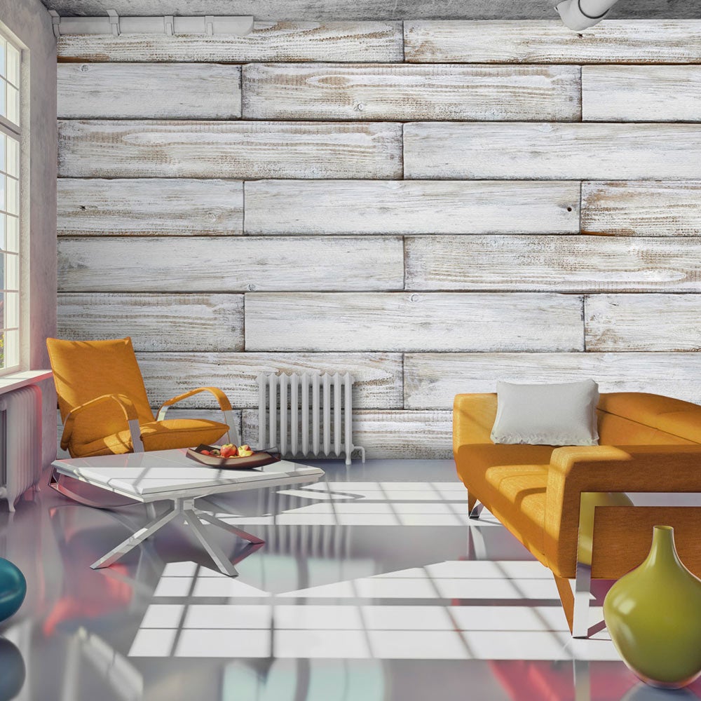 Papier peint intissé panoramique Tissage de bois 150x105 cm | Leroy Merlin