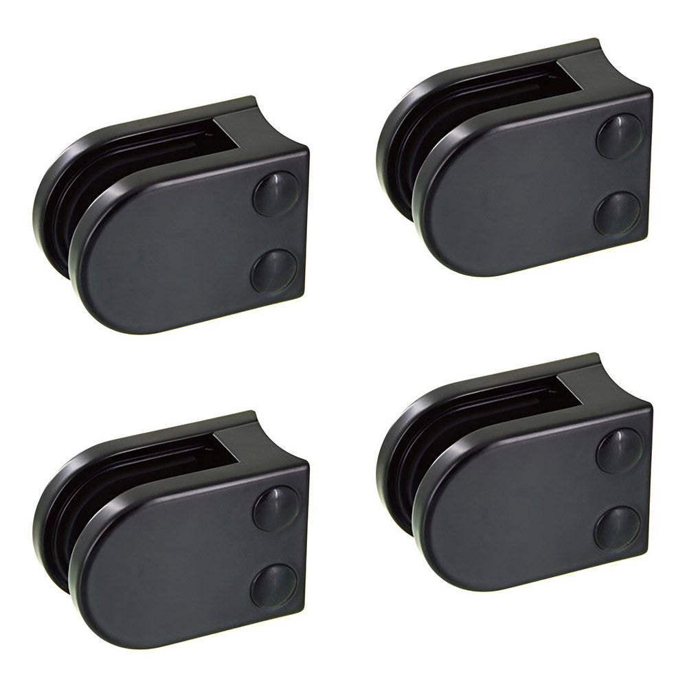 4 x Pince à verre pour tube Ø42,4 modèle 05 - Ep. verre 12 mm - Zamak ...