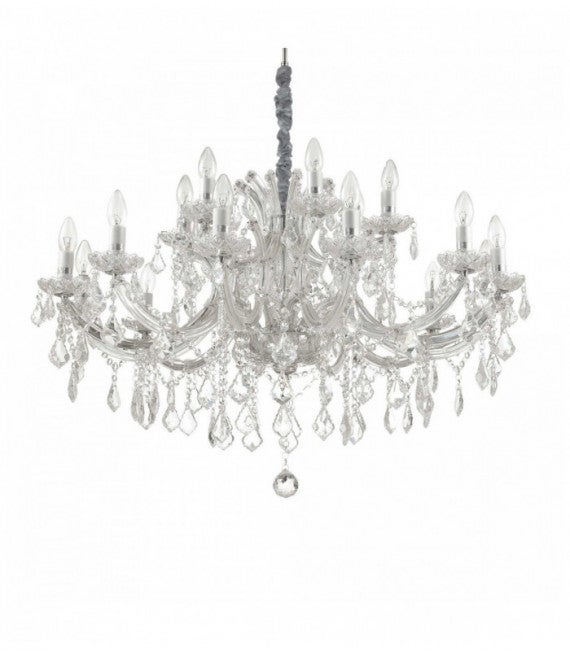 Suspension Chromée en cristal NAPOLEON 18 ampoules | Leroy Merlin