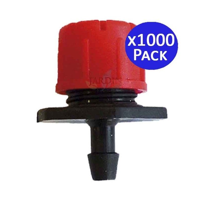 Pack 1000 Gotero Regulable para Riego de 0 a 70 Litros | Gotero Rojo ...